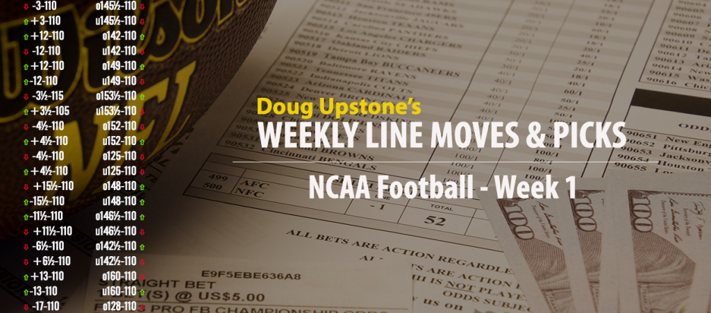 Gamblers World Line Moves: College Football Week 1 - Update and Free Picks - gamblersWORLD